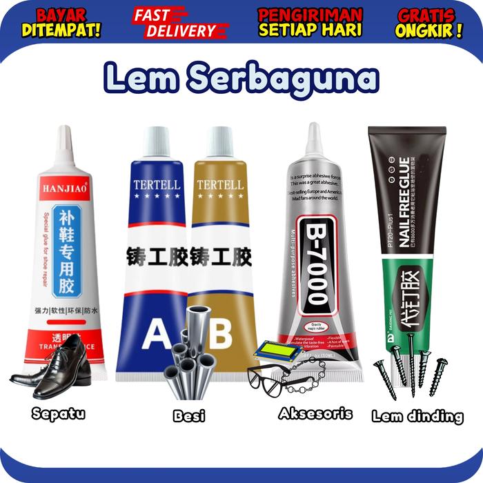 Jual Lem Sepatu Sol Kastol Epoxy AB Metal Besi LCD B-7000 Bening ...