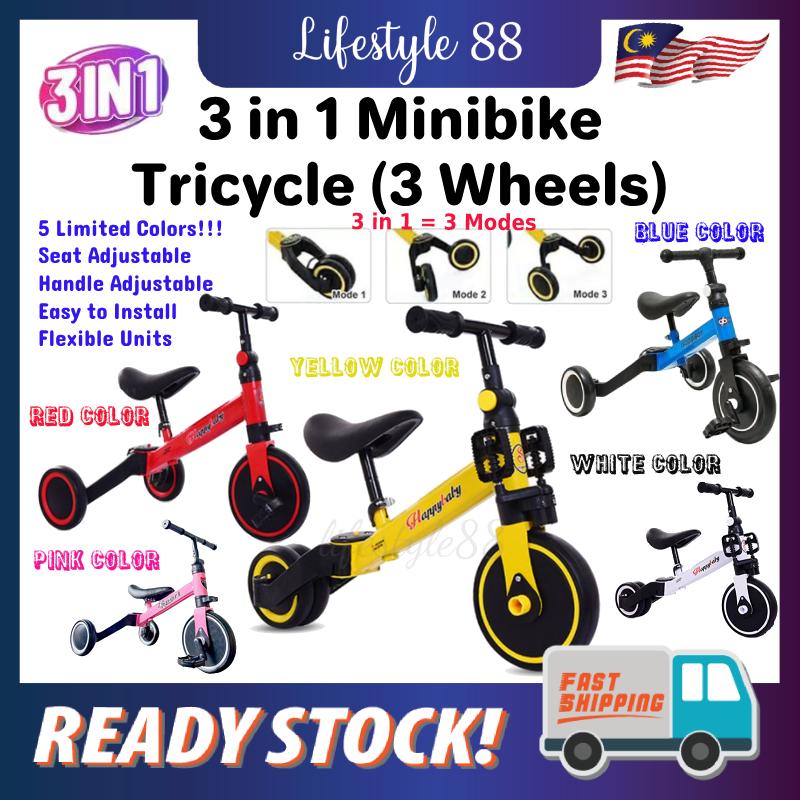 3 In 1 Basikal Mini Kanak-Kanak Tricycle Multifungsi 3 Roda Basikal ...