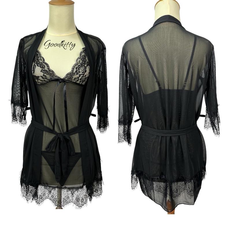 [GOODKITTY] L03 Lingerie Kimono Set Baju Tidur Wanita Premium Baju ...
