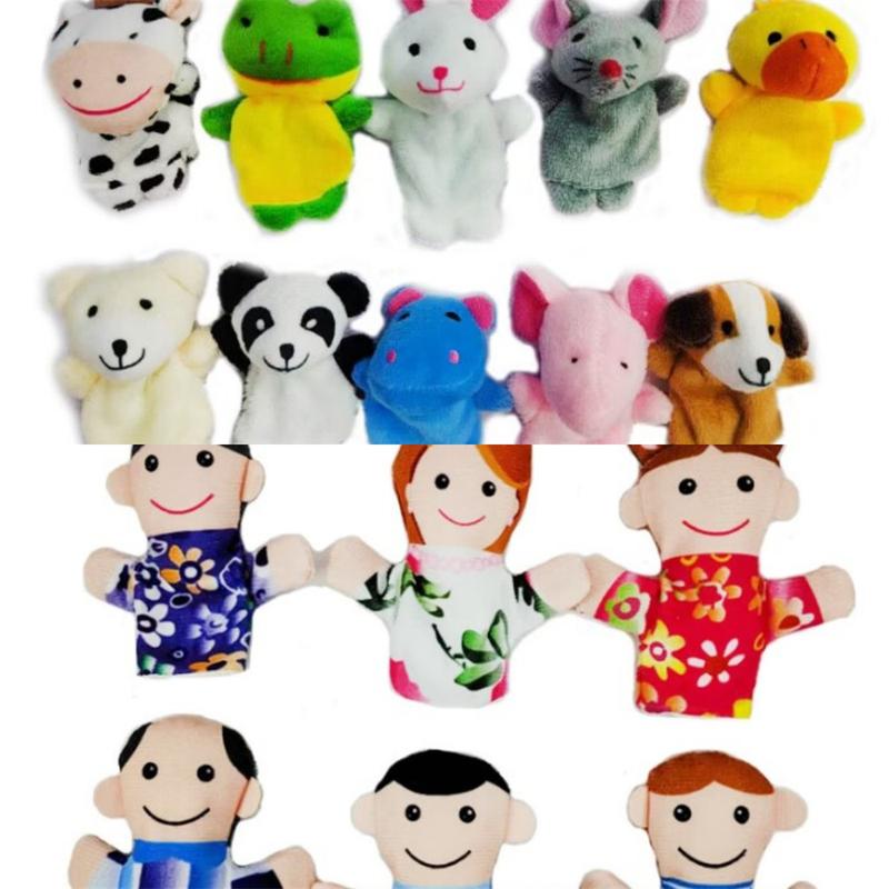 New Baby Plush Toy Finger Puppets Tell Story Props 10pcs Animals ...