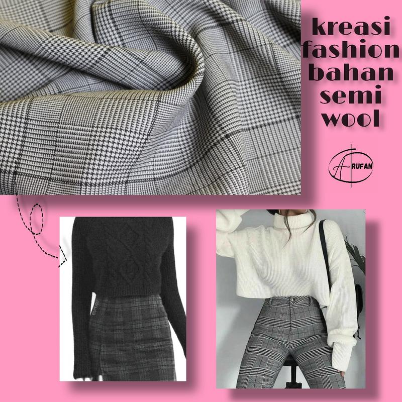 KAIN SEMI WOL BAHAN JAS BLAZER ROK - Shop | Tokopedia