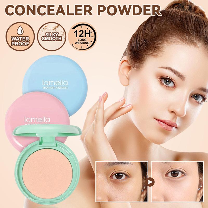 Lameila 3 Colors Natural Matte Pressed Powder Oil Control Brighten ...
