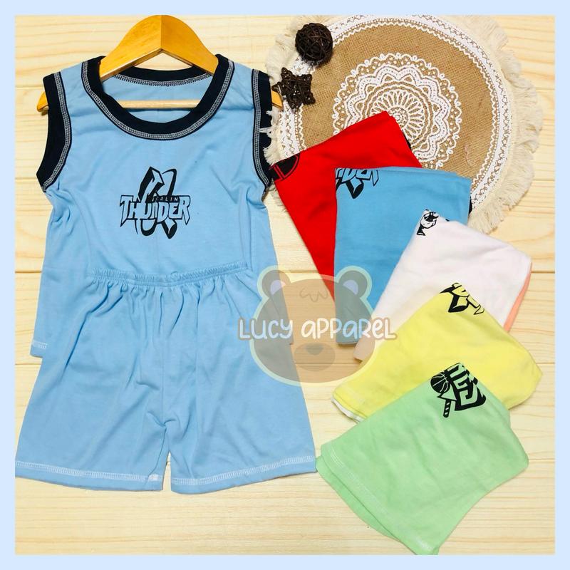 3 PAIRS Boys Sando Short Terno for 1-2 Years Old, Cotton Material ...