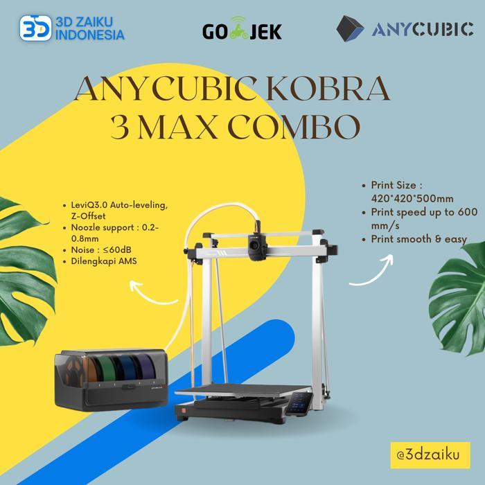 Jual READY STOCK ANYCUBIC KOBRA 3 MAX COMBO AUTOLEVELING MULTI COLOR 3D ...