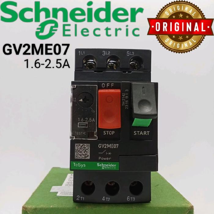 Jual motor circuit breaker gv2me07 gv2me 07 1,6-2,5a Schneider original ...