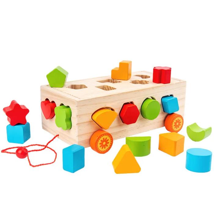 Jual [capt] Shape Matching Trailer Car Wooden Toys - Mainan Edukasi ...