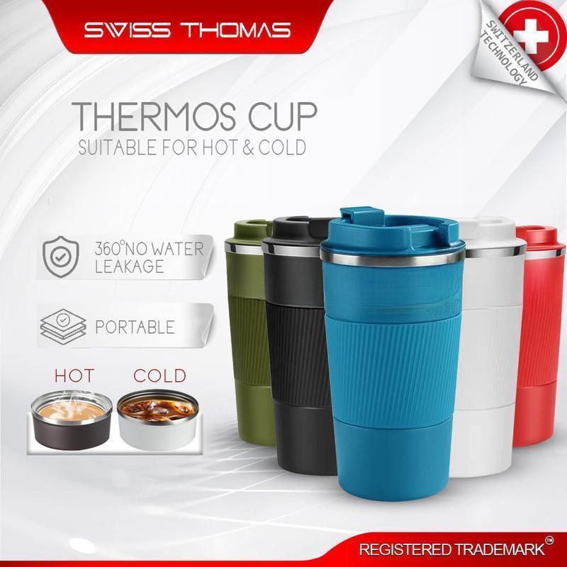 Swiss Thomas Stainless Steel 304 Car Coffee Thermos Cup Leak-Proof ...
