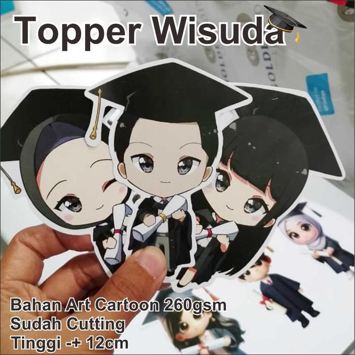 Jual Topper Hiasan Buket Wisuda Art Carton 260gsm tebal Sudah Cutting ...