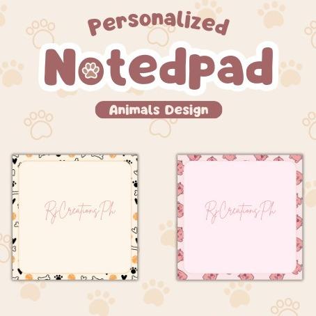 PERSONALIZED NOTEPAD (Animals Design) 100 - 200 Sheets (Size - TikTok ...