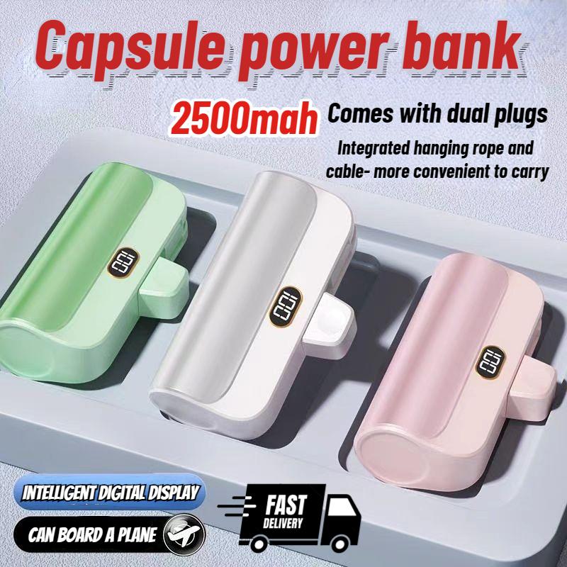 2500mAh built-in fast charging mini portable power bank with - TikTok ...