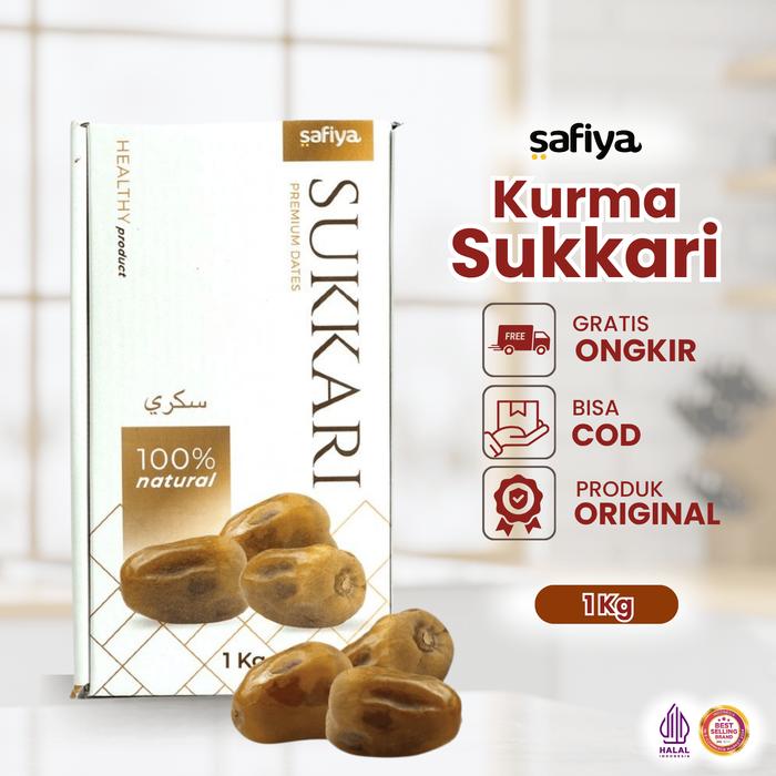 Promo Safiya Kurma Sukari 1 Kg King Dates Lembut Manis Halal Cokelat ...