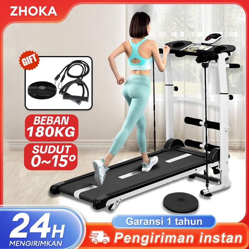 ZHOKA Treadmill Manual Multifungsi Lipat Alat Fitness safety - Shop ...