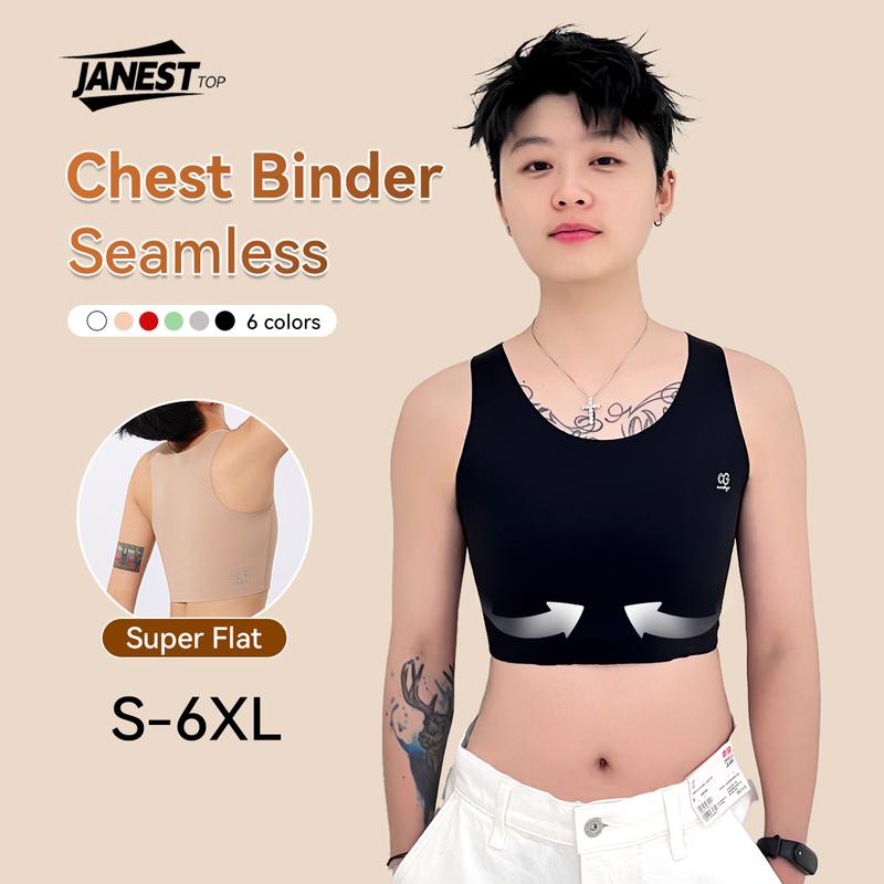 Seamless Tomboy Chest Binder Shapewear Sportswear Half Binde - TikTok ...