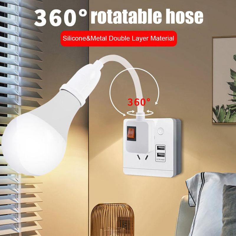 360° Lamp Bulb Holder With Switch LED Light Bulb Extension Socket - TikTok Shop Philippines