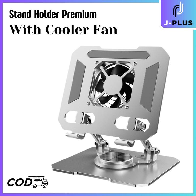 Turbo Cooling Pad Metal Holder With Fan 360 Rotate for ipad Tablet ...