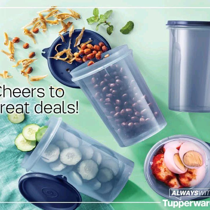 TUPPERWARE CHEERIO QUAD 1L (1pcs) - bekas kedap - TikTok Shop Malaysia