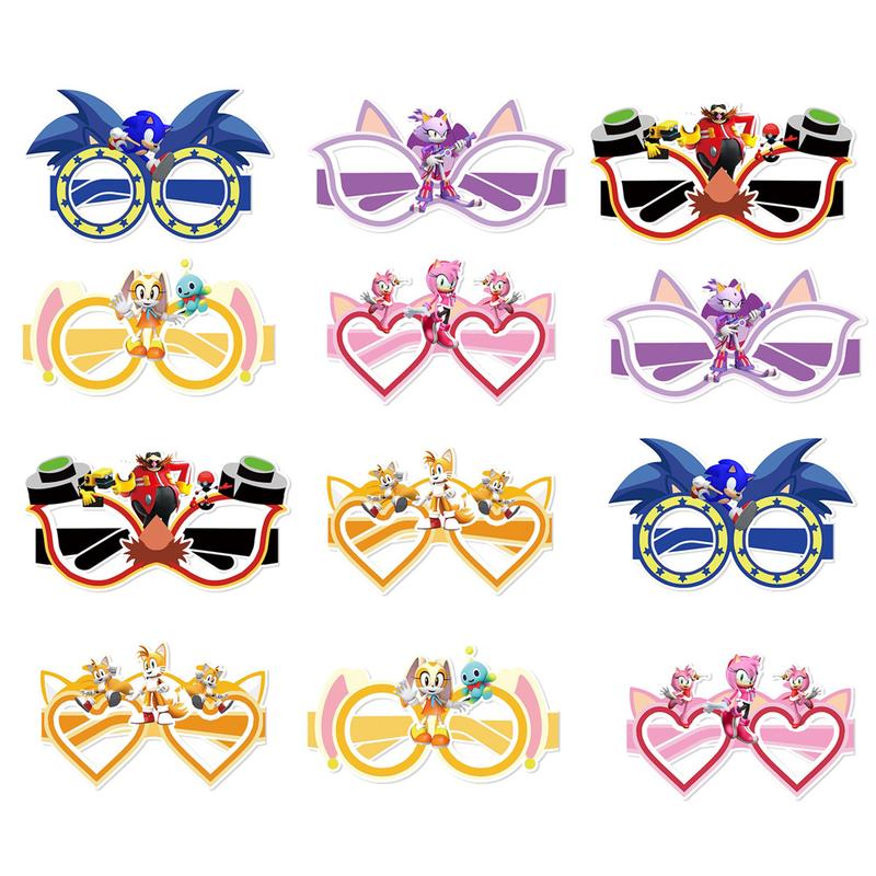 12pc/Set Sonic The Hedgehog Party Paper Eye Masks Kids Toy Paper ...