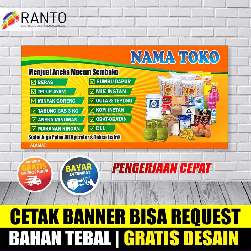 Cetak SPANDUK TOKO / SEPANDUK warung SEMBAKO / SEPANDUK DAGANG - Shop ...