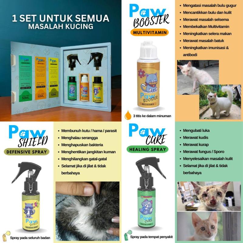 PAW CARE AID KIT ( BOOSTER + SHIELD + CURE ) -SET LENGKAP PENJAGAAN ...
