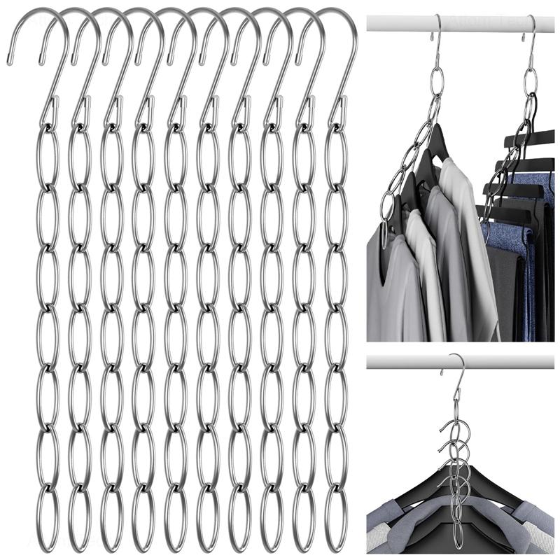 6Pcs/Set Multiple Clothes Metal Hanging Chain With Hook/ Clothing Store ...