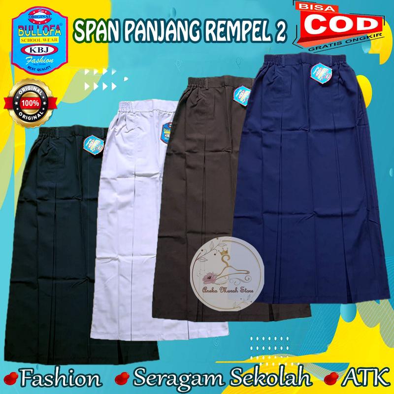 Rok Span Panjang Biru ,Putih , Coklat , Hitam SMP Merek Bullofa - Shop ...