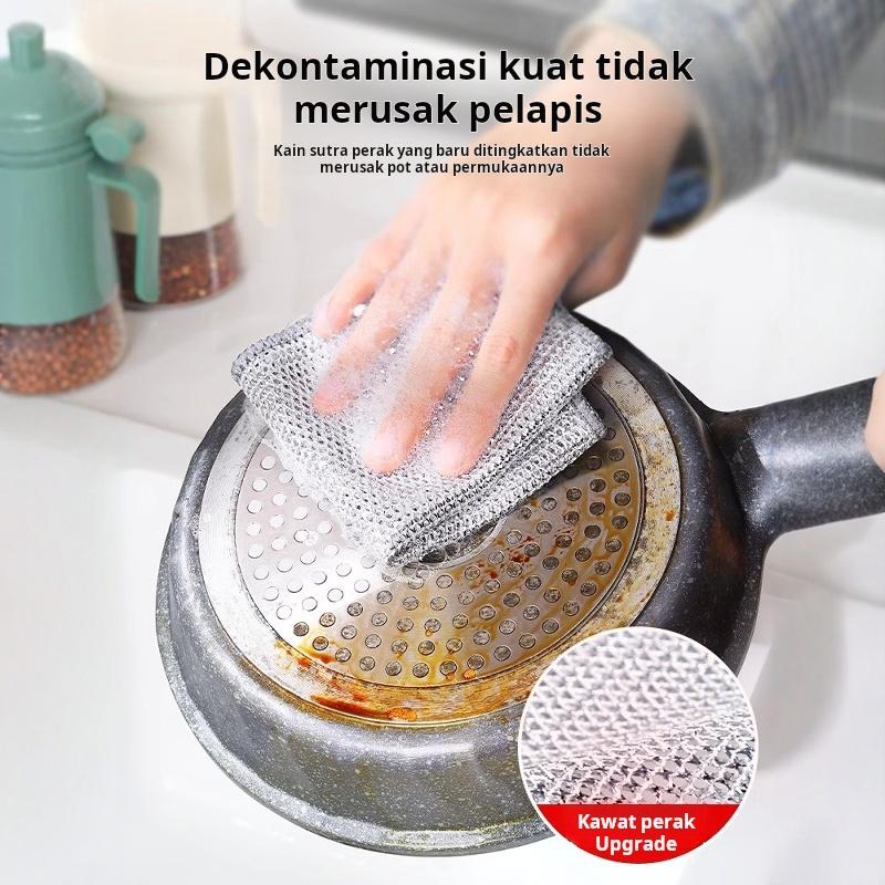 【Penebalan kawat baja lapis ganda】Kain pencuci piring ...