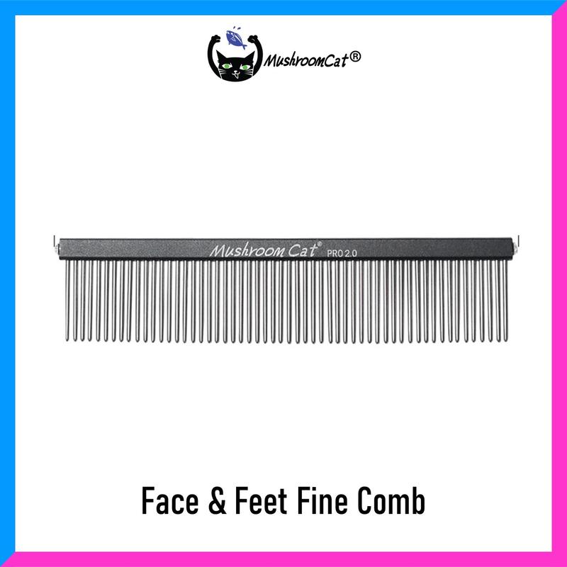 MushroomCat Pro Face & Feet Fine Comb - Stainless Steel Pins - TikTok ...