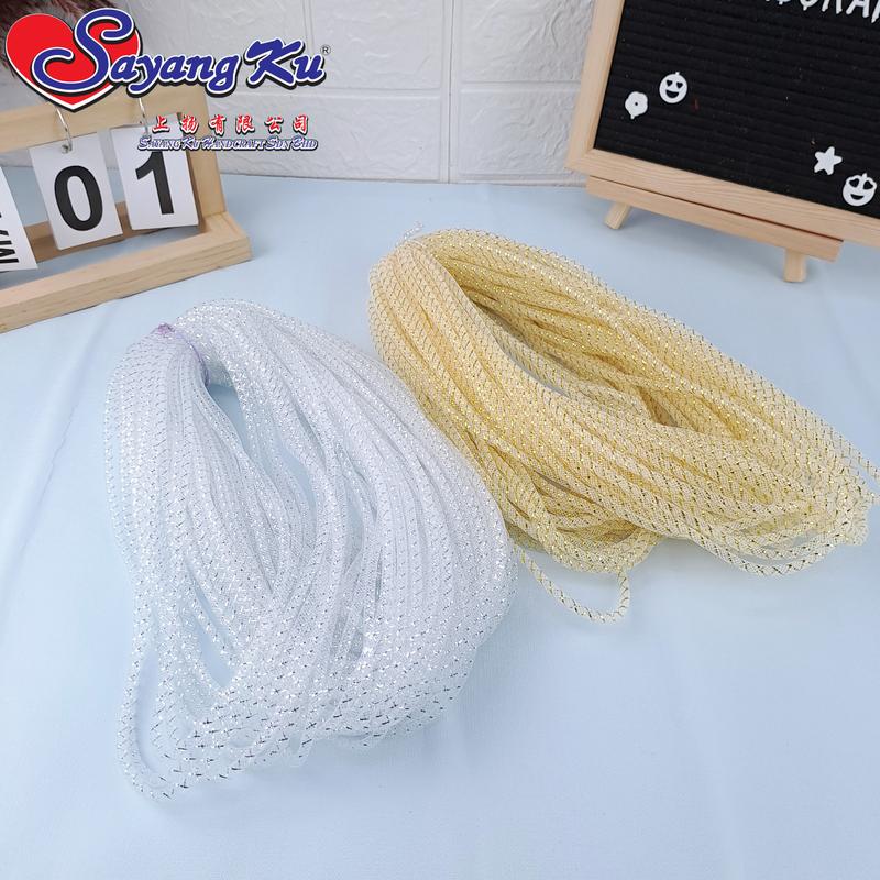 Tali Bunga Gantung / Netting Tube 4mm (Gold & Silver) Fabric - TikTok ...