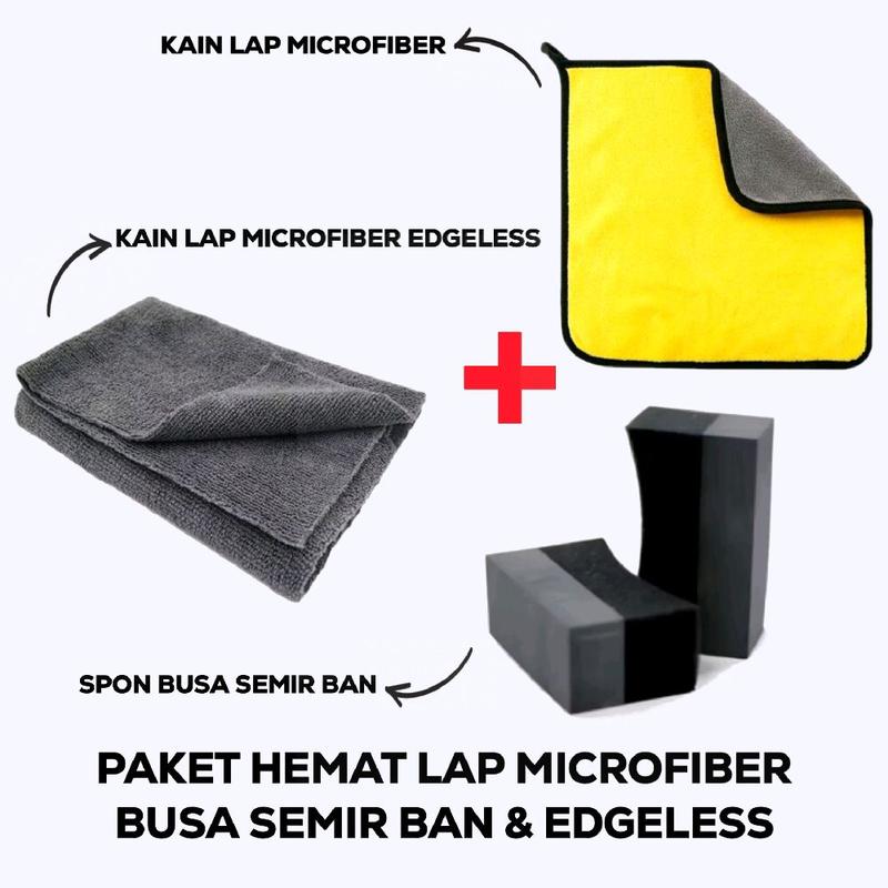 Paket Kain Lap Microfiber Edgeless + Kain Lap Microfiber Kuning - Shop ...