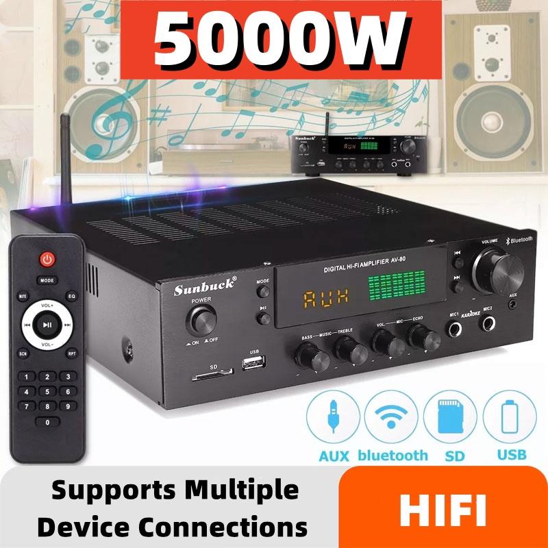 5000W Power Amplifier Bluetooth Version Stereo 2 Channel Hif - TikTok ...