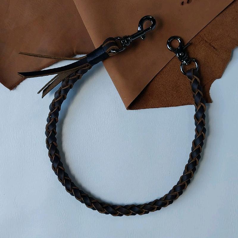 Tali Dompet Kulit Dark Brown Dengan Kait Hitam - Shop | Tokopedia