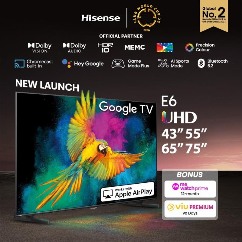 Hisense E6N 43/55/65/75 inch 4K UHD Google TV | Dolby Vision - TikTok ...
