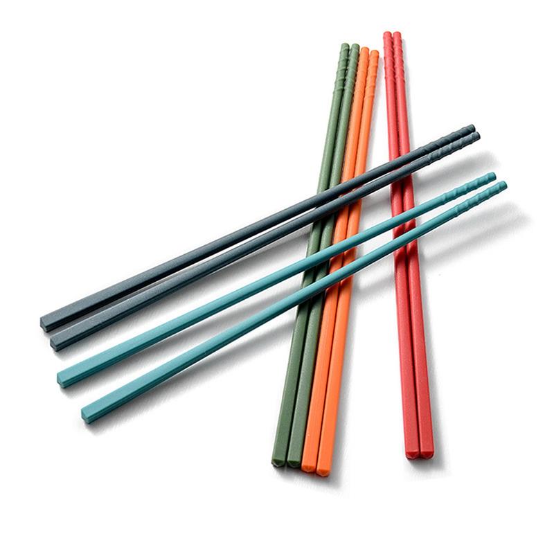 Colored Household Silicone Chopsticks Set Heat-Resistant Steel - TikTok ...