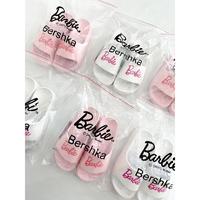 Jual Bershka x Barbie Flat Slider Sandal - Barbie pink, 36 - Jakarta ...