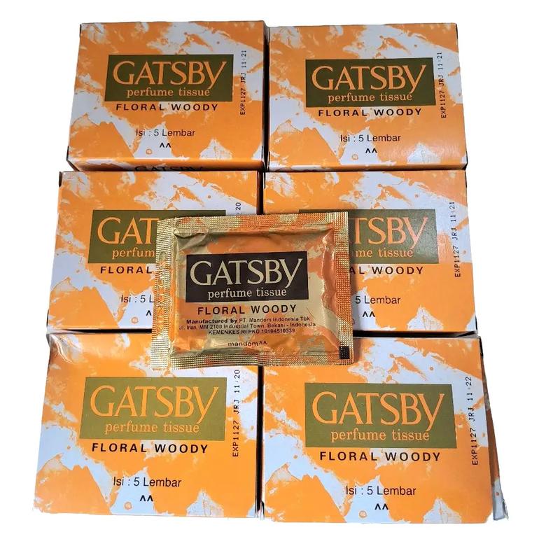 6 pack Tissue Gatsby parfume,tisu wangi parfume buat bau badan ...