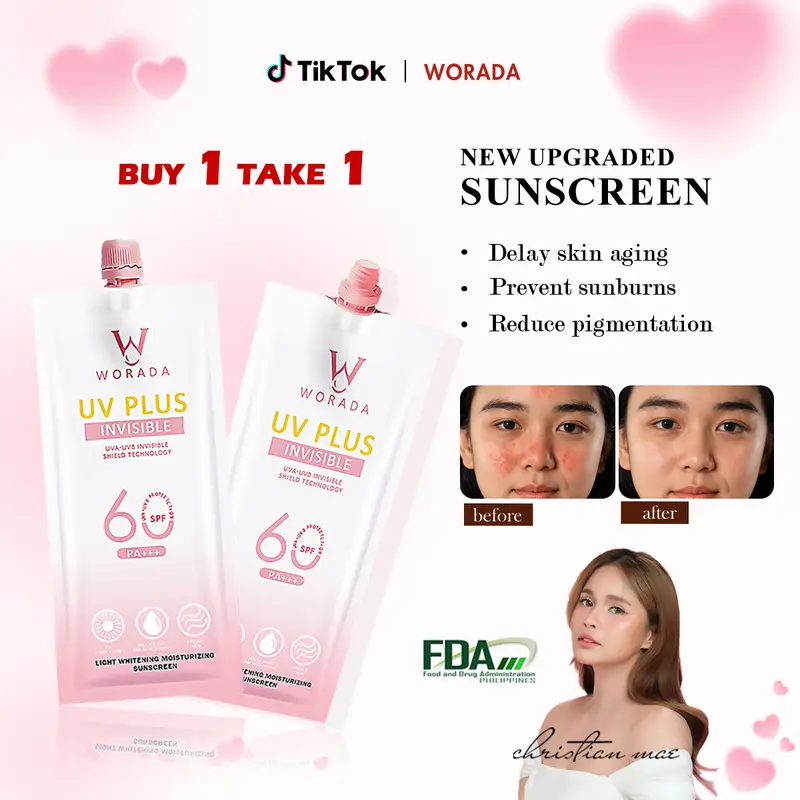[FDA Approved] WORADA Whitening Lotion And SPF60++ Sunscree - TikTok ...