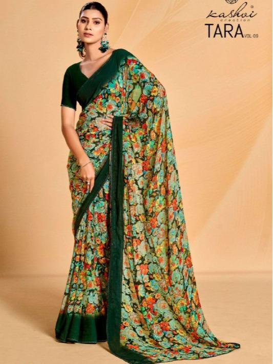 Kashvi Creation's TARA vol.9 - Vibrant Colour Chiffon Sarees - TikTok ...