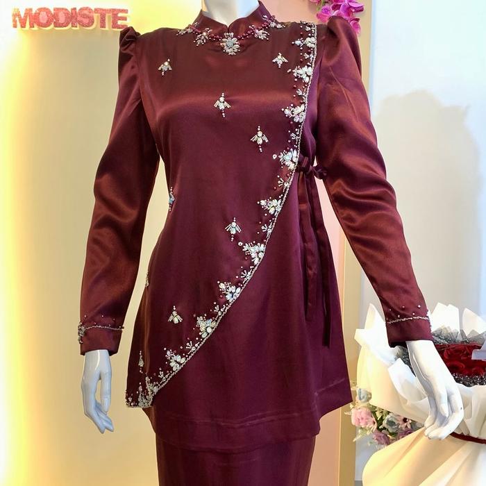 Promo (MODISTE TICKHA )RINDAYU setelan Melayu mewah payet Yamaha silk ...
