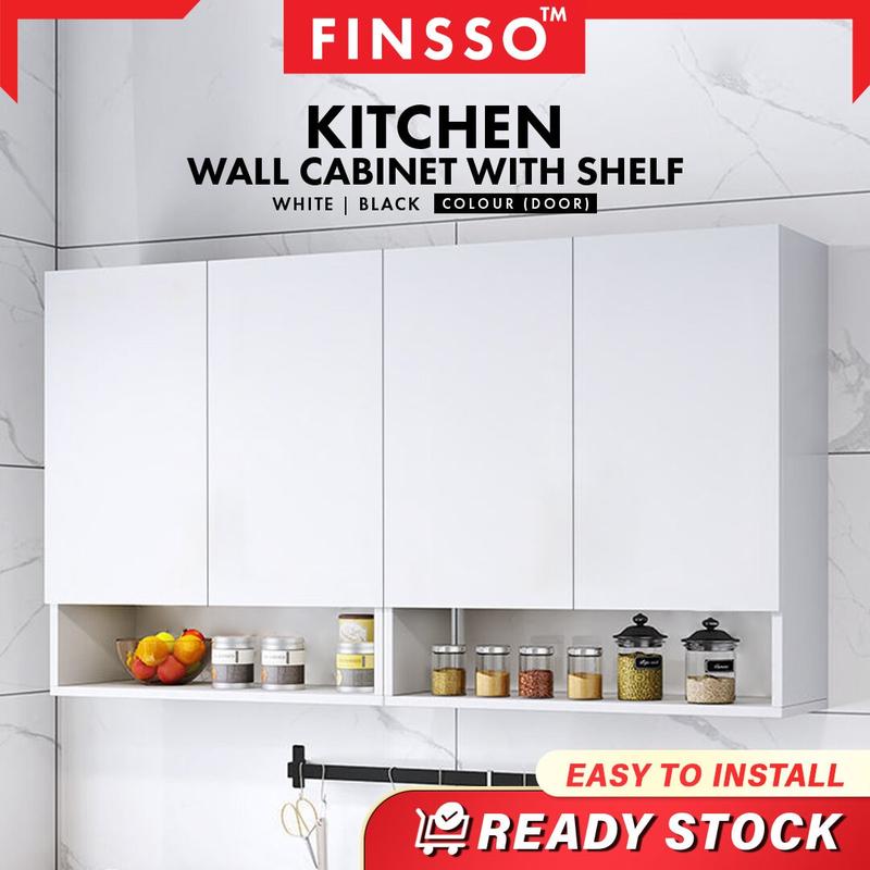 FINSSO: Kitchen Wall Cabinet wooden hanging cabinet Almari Dapur ...