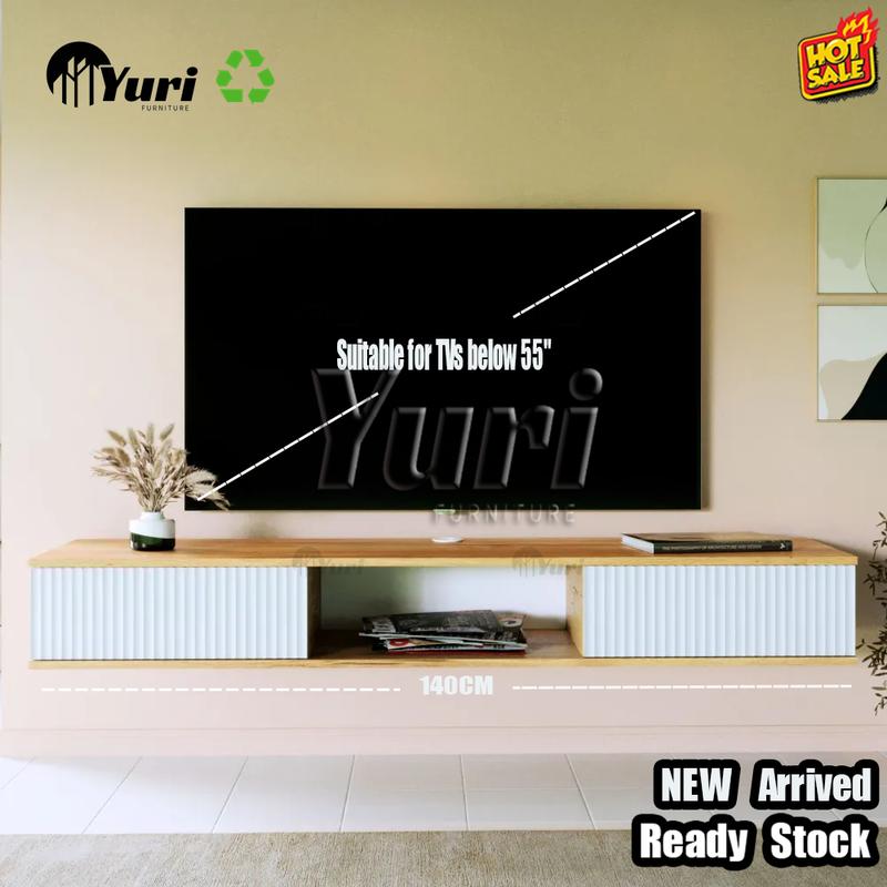 Yuri Wall-mounted TV cabinet with side storage Nordic Modern - TikTok ...