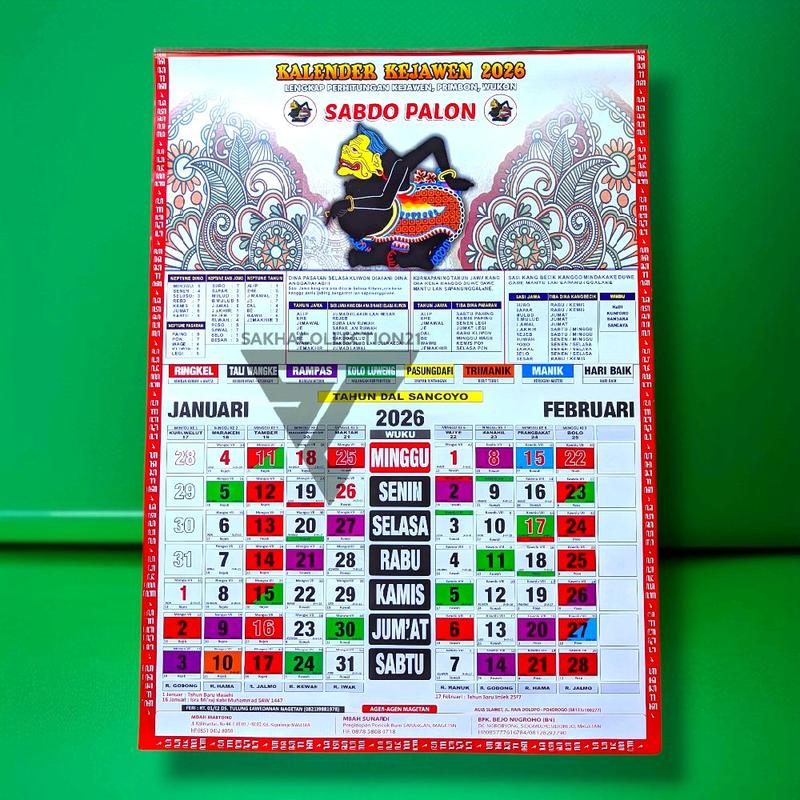 KALENDER 2026 : KALENDER JAWA LENGKAP / KALENDER SABDO PALON / KALENDER ...
