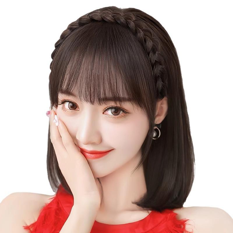 Bando Kepang Rambut Poni Palsu Wanita Elegan Premium High Quality ...