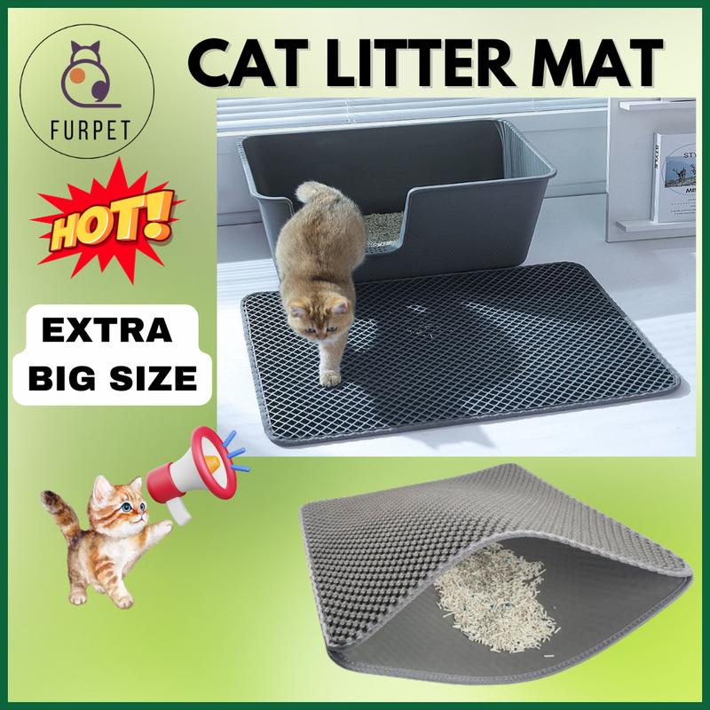 FURPET Carpet Kucing Tofu Cat Litter Mat Cat Mat Double Laye - TikTok ...