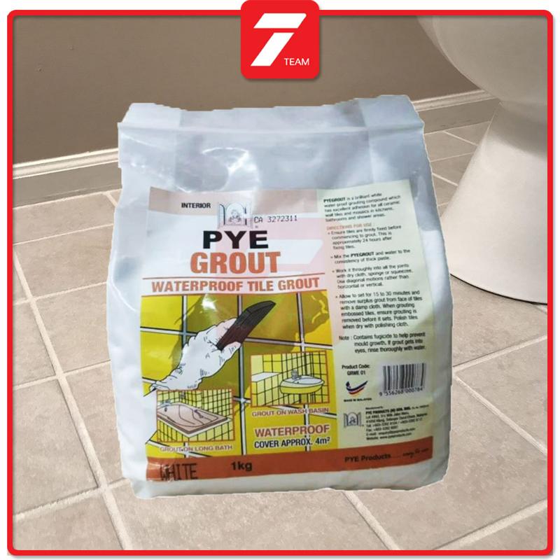 PYE Waterproof Tile Grout 1kg White / Grey - TikTok Shop Malaysia