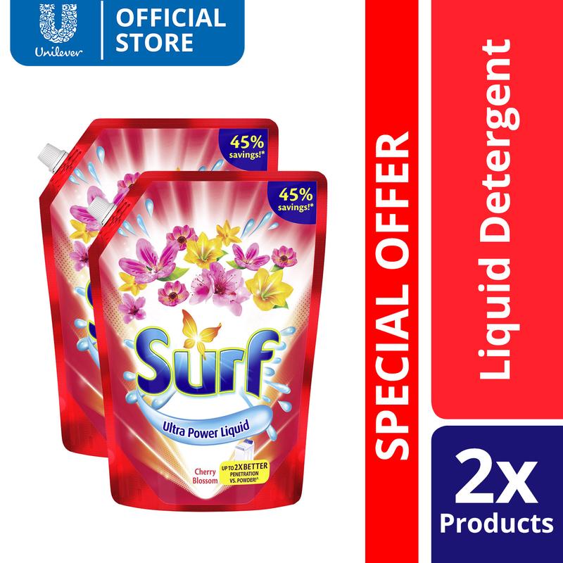 [BUNDLE OF 2] Surf Laundry Liquid Detergent Cherry Blossom 2.5L ...