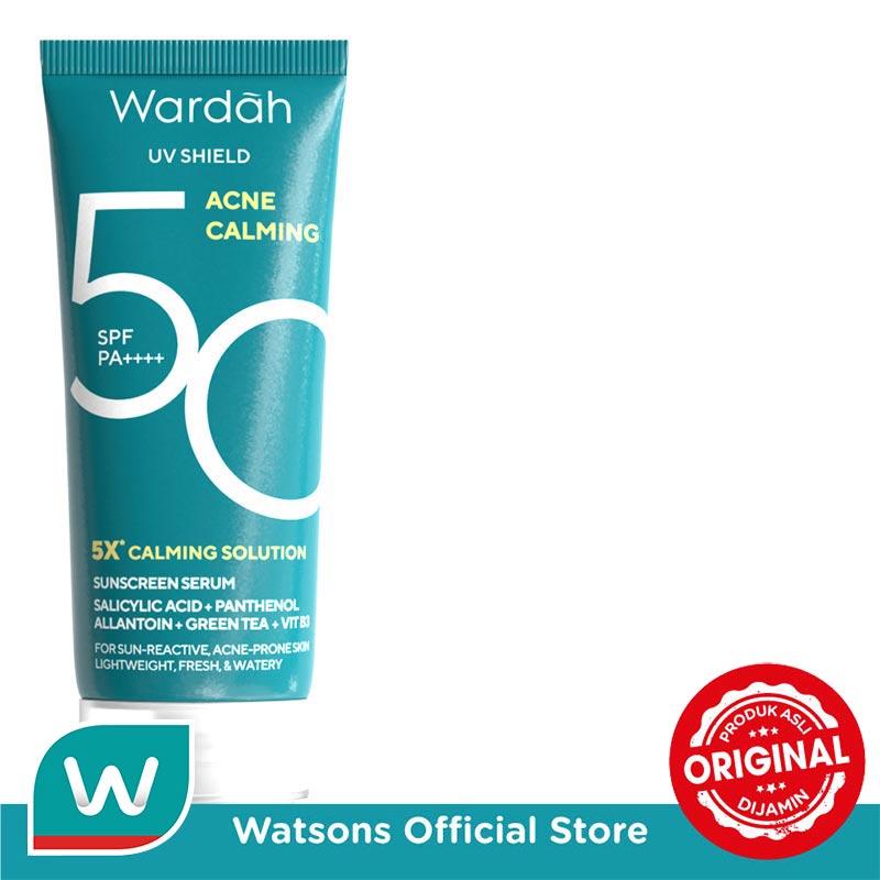 Wardah UV Shield Acne Calming Sunscreen Serum SPF50 PA+ 40ml - Shop ...