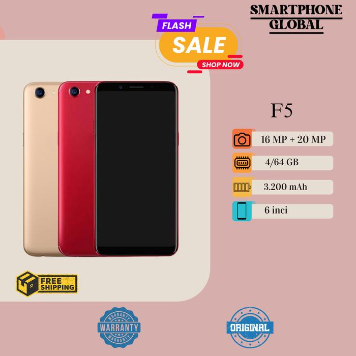 Promo Smartphone F5 Ram 4/64 GB Kamera 13MP+20MP Layar 6 inci Garansi 1 ...