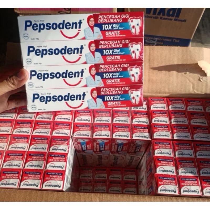 12pcs Pepsodent Merah Putih 75gr Pasta Gigi Mencegah Gigi Berlubang ...