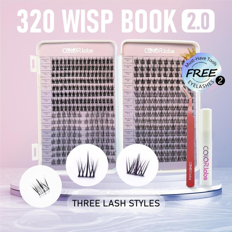 COLOR.labs Eyelash Extension Wisp Mega Pack 2.0 Cluster Individual ...