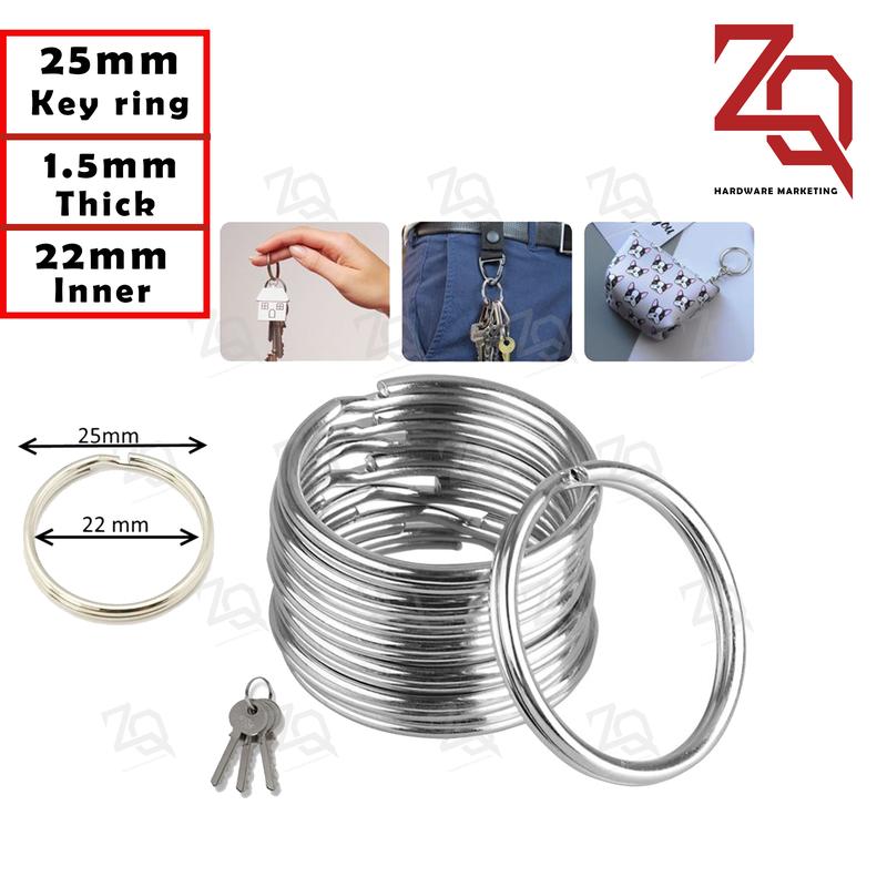 [ ZQ MARKETING ]25mm Iron Split Key Rings DIY Craft/Key chain/Key ...